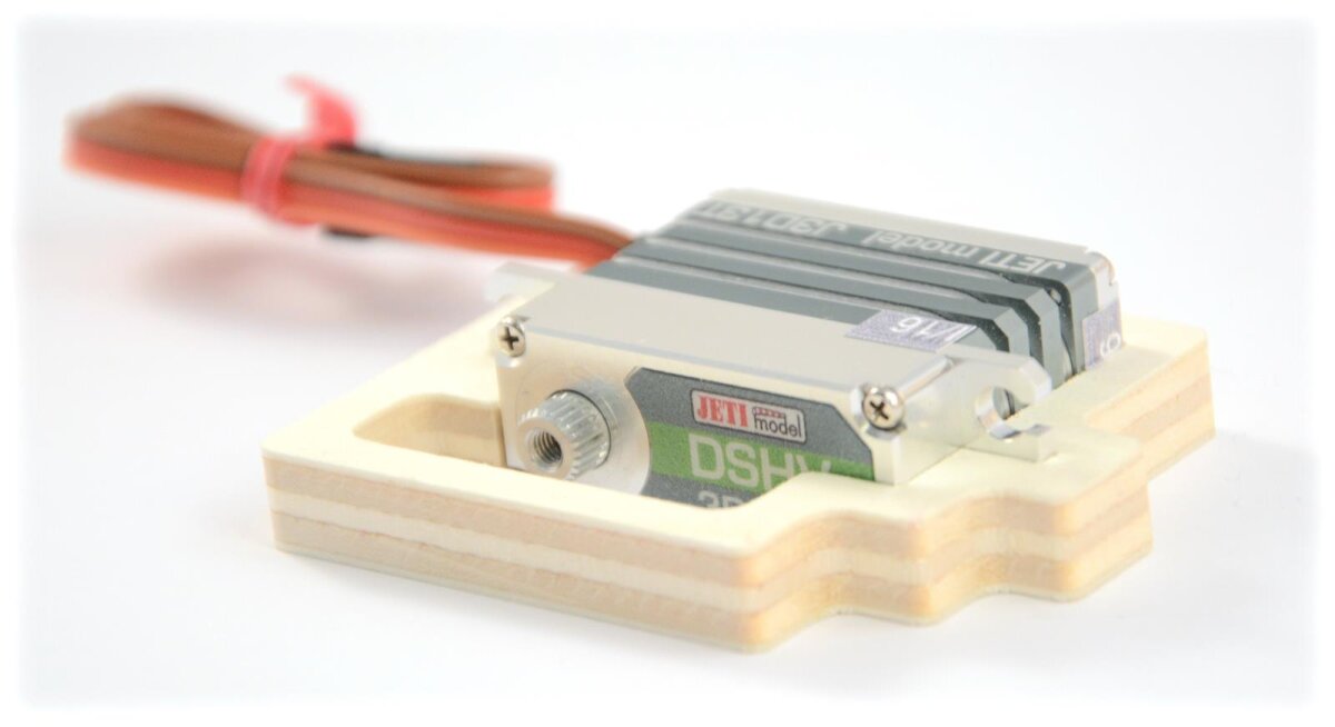 8mm Servohalter für Jeti Digital Servo - DSHV 3D13T und 3D8T (VE 2 St
