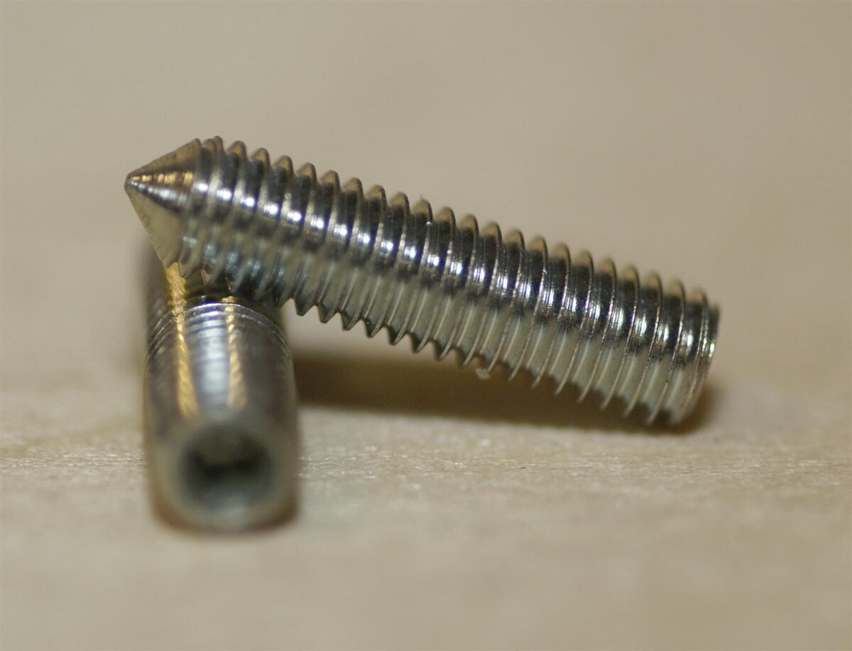 M5x20 verzinkt Gewindestift mit Spitze Innensechskant ISO4027 45H (DI