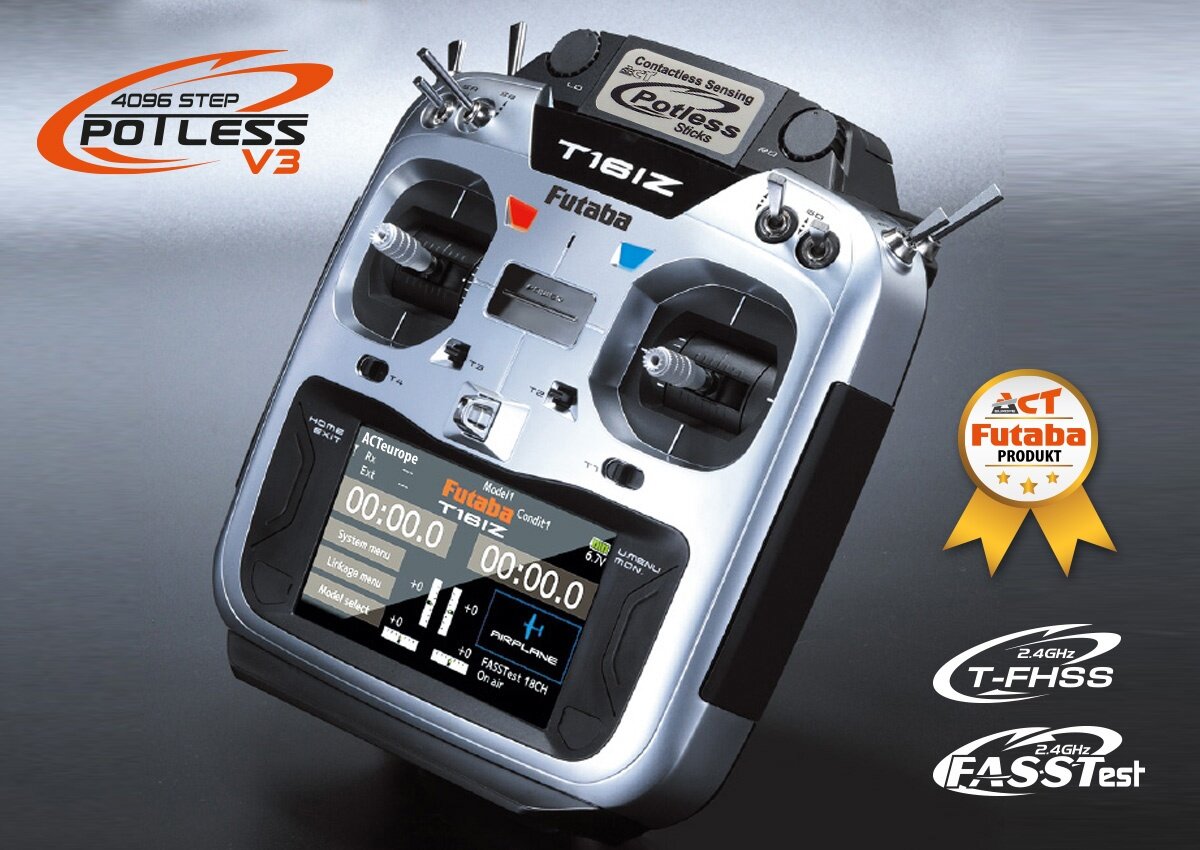 Futaba T16iZ Potless V3 2.4GHz + R7108SB - HEPF Modellbau