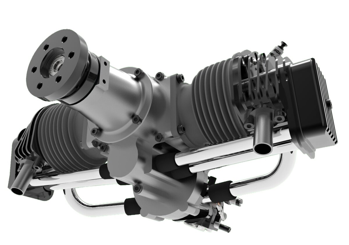 Fiala FM85B2-FS 4-Takt Benzin Boxermotor 85ccm - HEPF Modellbau